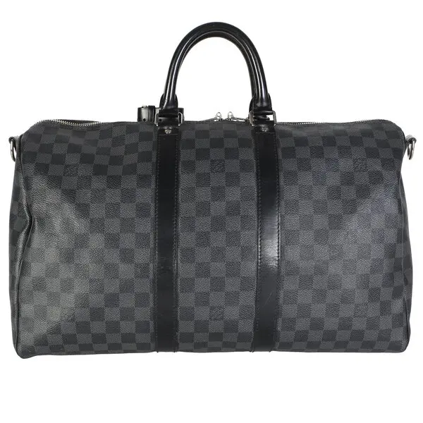 LOUIS VUITTON Damier Graphite Canvas Keepall Bandouliere 45