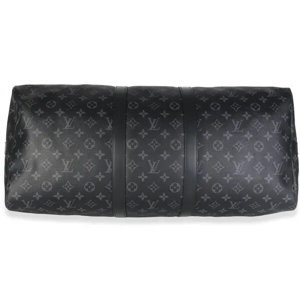 LOUIS VUITTON Monogram Eclipse Canvas Keepall Bandouliere 55