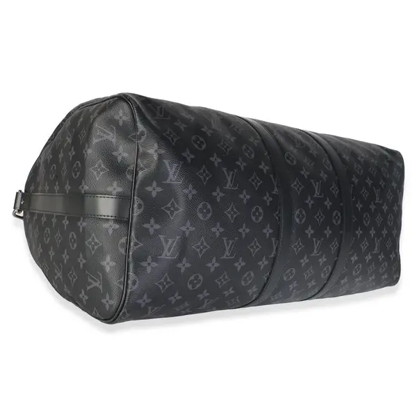 LOUIS VUITTON Monogram Eclipse Canvas Keepall Bandouliere 55