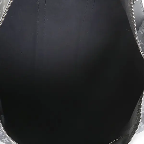 LOUIS VUITTON Monogram Eclipse Canvas Keepall Bandouliere 55