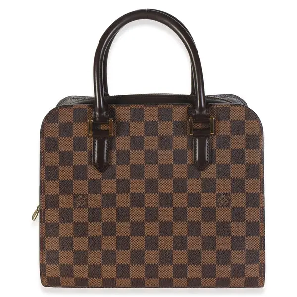 LOUIS VUITTON Damier Ebene Canvas Triana Pm - Brown