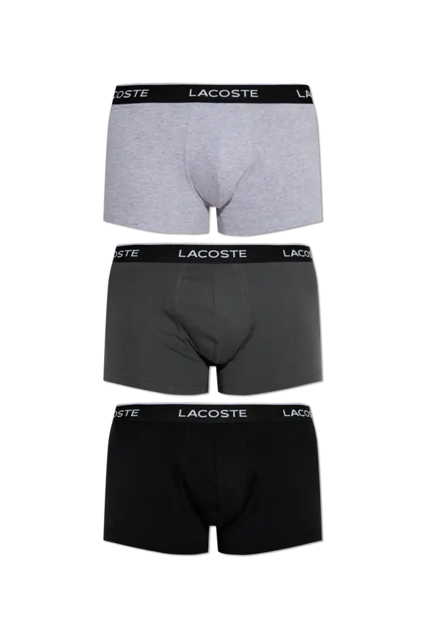 Lacoste Three-pack Of Cotton Boxer Briefs