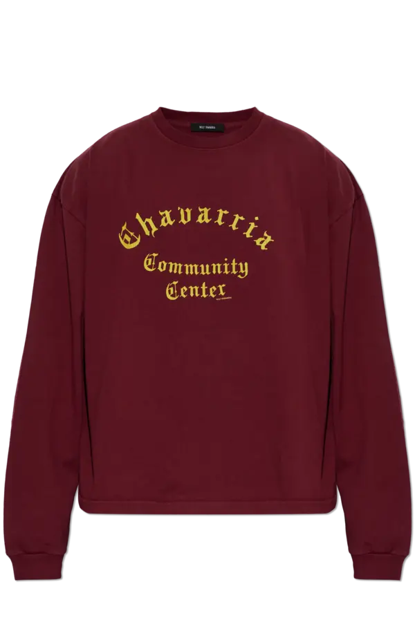 WILLY CHAVARRIA Cotton T-shirt ‘community Center Ls Buffalo - Red