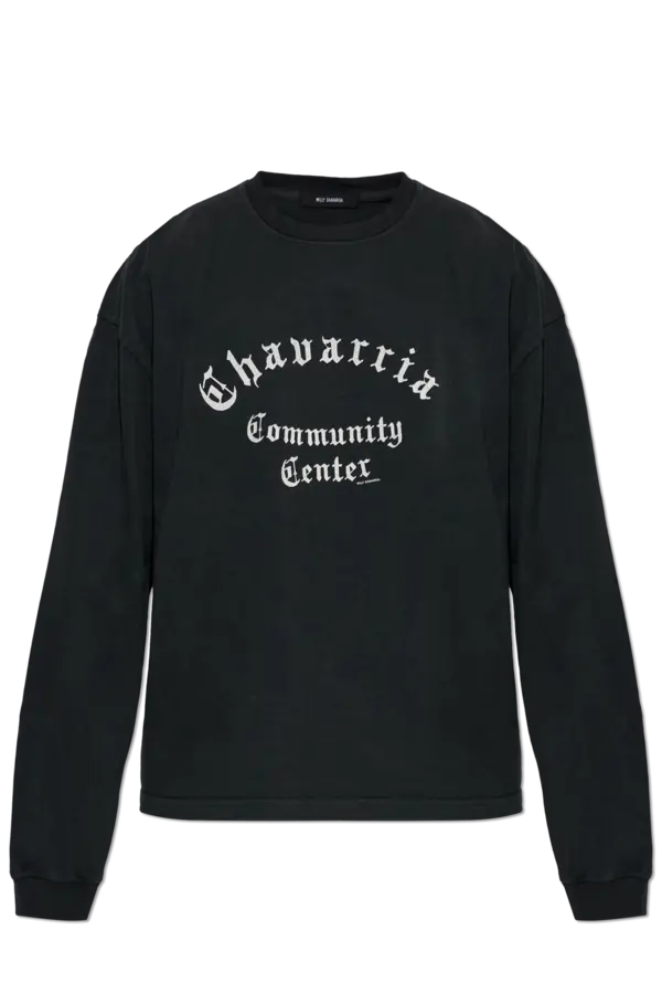 WILLY CHAVARRIA Cotton T-shirt ‘community Center Ls Buffalo - Grey