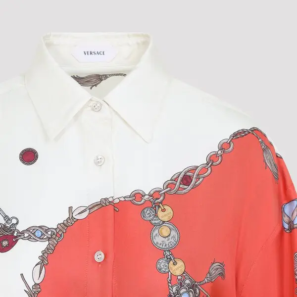 Versace Twill Silk Stolen Jewels Dress - Multicolor