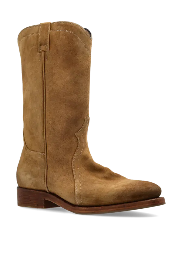 JIL SANDER Suede Cowboy Boots ‘bruce