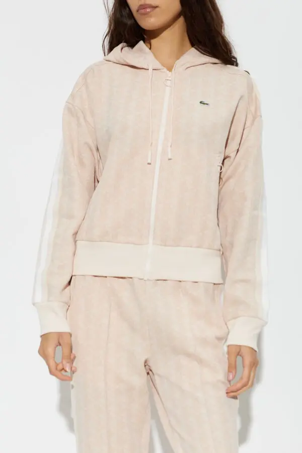 Lacoste Monogram Zip-up Hoodie By