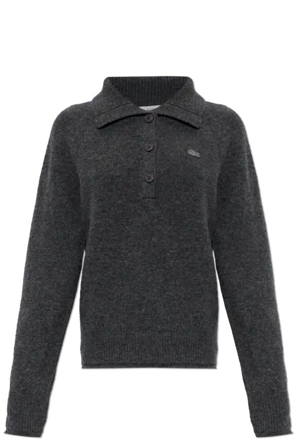 Lacoste Wool Long-sleeve Polo Sweater