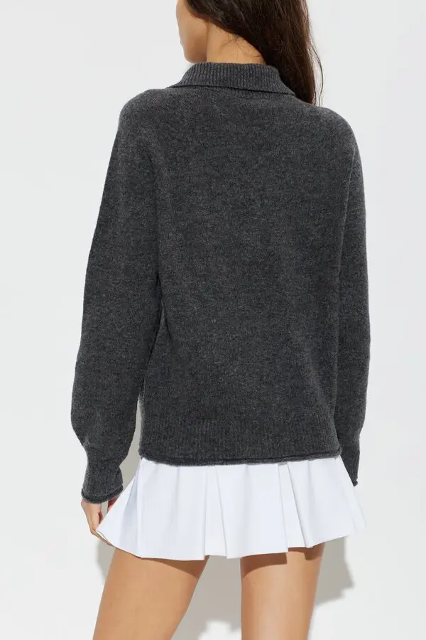 Lacoste Wool Long-sleeve Polo Sweater