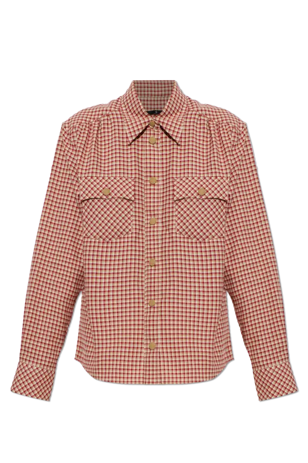 Moncler And Cream Plaid Cotton Shirt