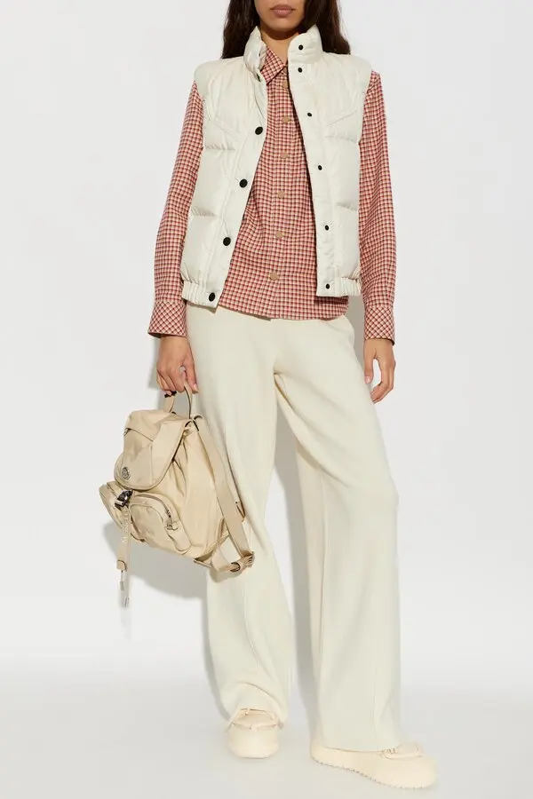 Moncler And Cream Plaid Cotton Shirt