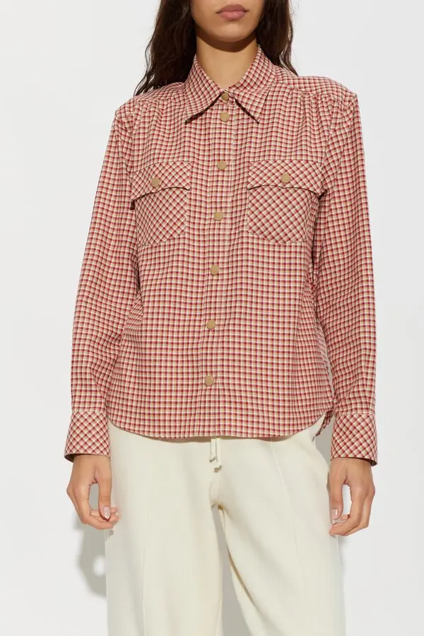 Moncler And Cream Plaid Cotton Shirt