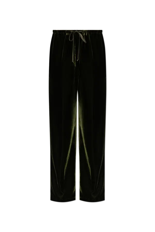 FORTE_FORTE Velvet Straight-leg Trousers