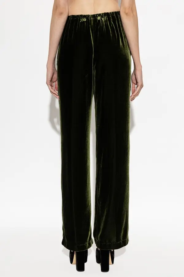 FORTE_FORTE Velvet Straight-leg Trousers