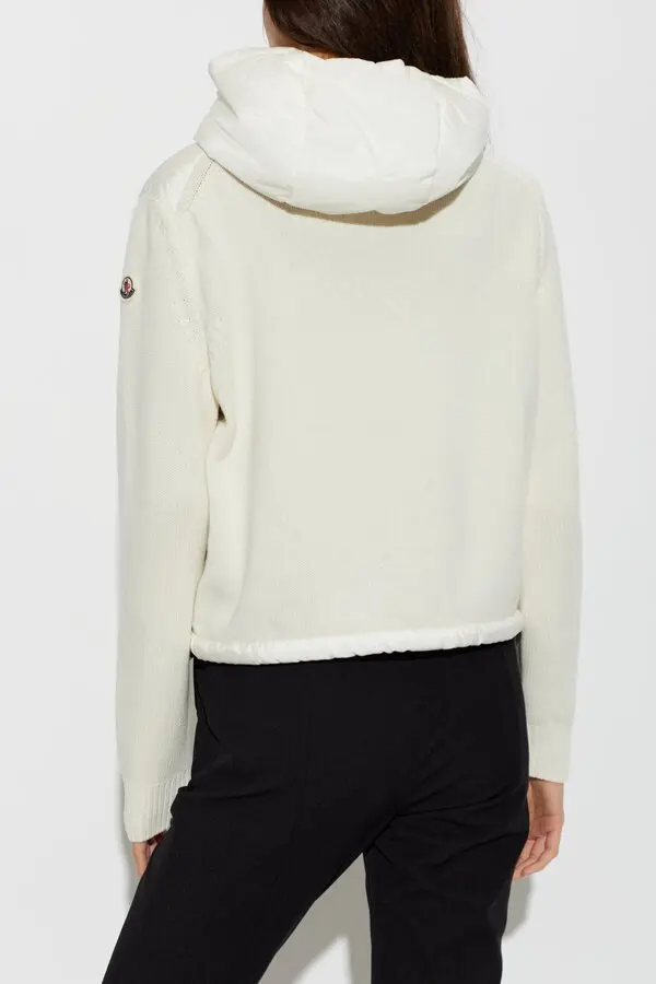 Moncler Quilted-front Hooded Cardigan By