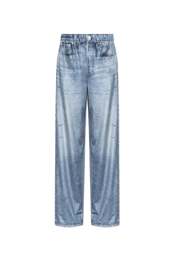 Rag & Bone Velvet Straight-leg Trousers - Blue