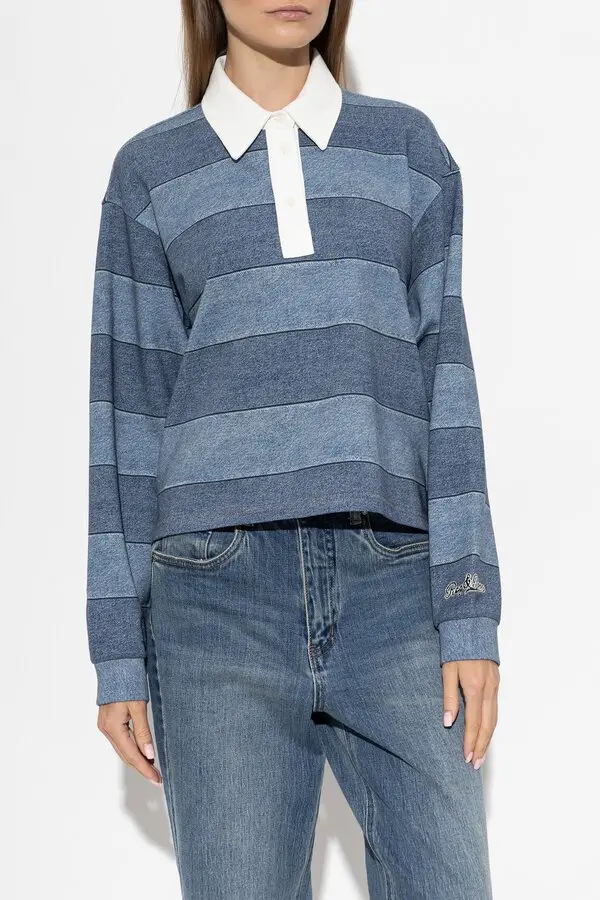 Rag & Bone Striped Pattern Polo Shirt