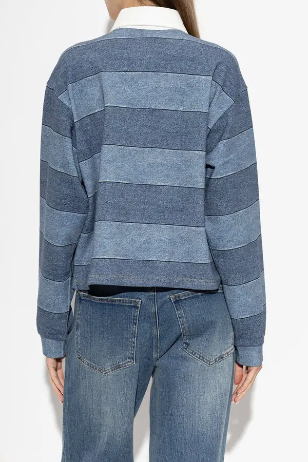 Rag & Bone Striped Pattern Polo Shirt