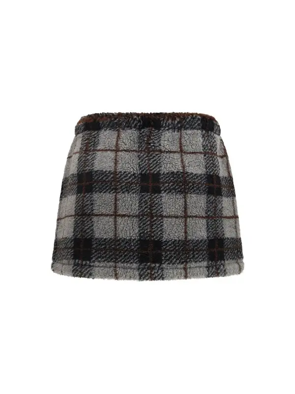 Miu Miu Check Mini Skirt - Multicolor