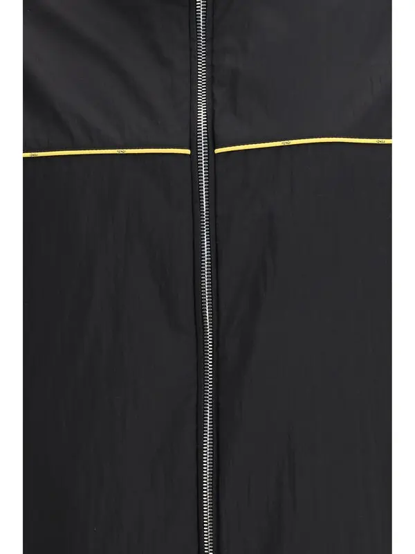 Fendi Ff Jacquard Zipped Reversible Windbreaker - Black