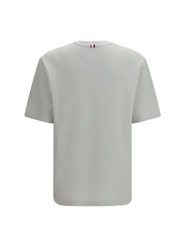 Thom Browne Short-sleeve Cotton-linen T-shirt - Gray