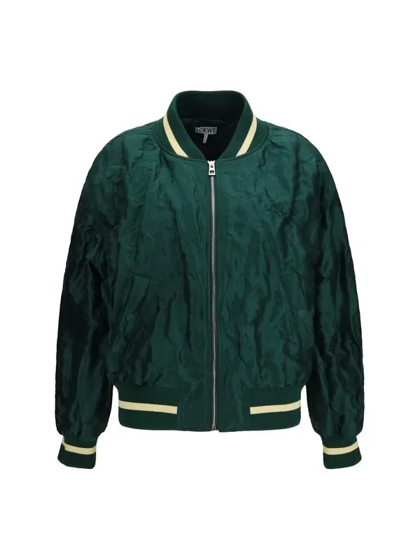 Loewe Technical Fabric Bomber Jacket - Green