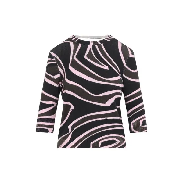 Emilio Pucci Ls Knit Top