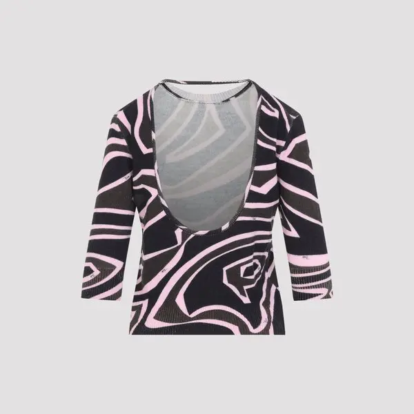 Emilio Pucci Ls Knit Top