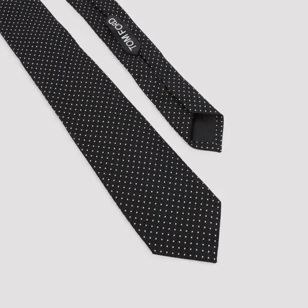 TOM FORD Micro Dots Tie - Black