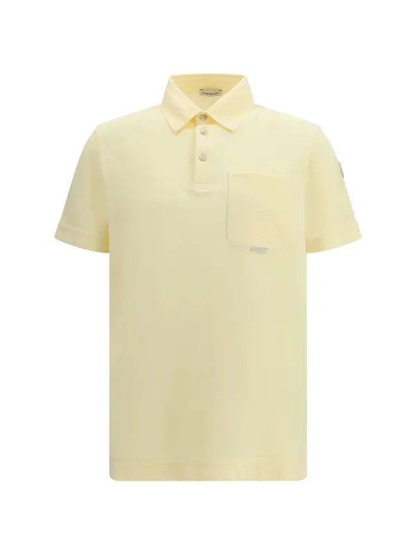 Moncler Cotton Piqué Polo Shirt - Yellow