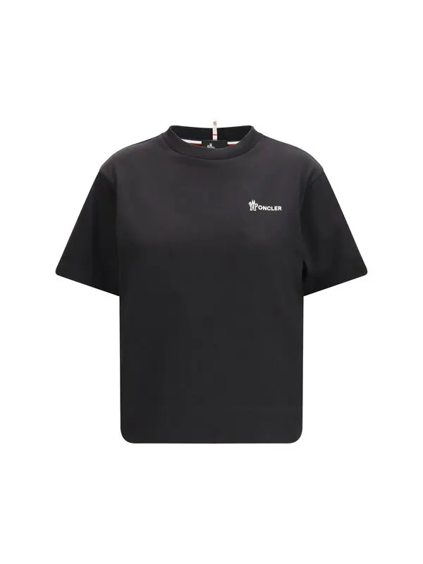 Moncler Logo Cotton T-shirt - Black