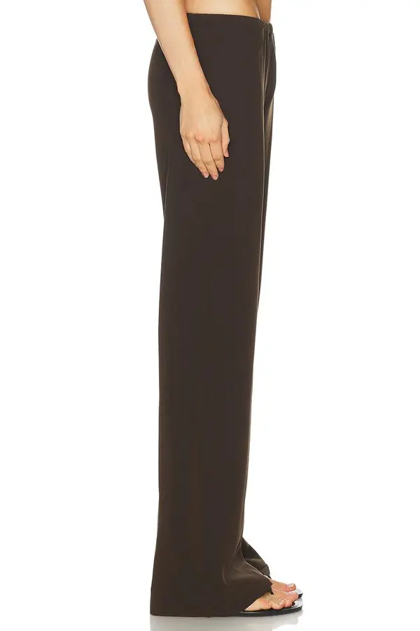 EAVES Loretta Crepe Bias Pant In Chocolate - Ganache