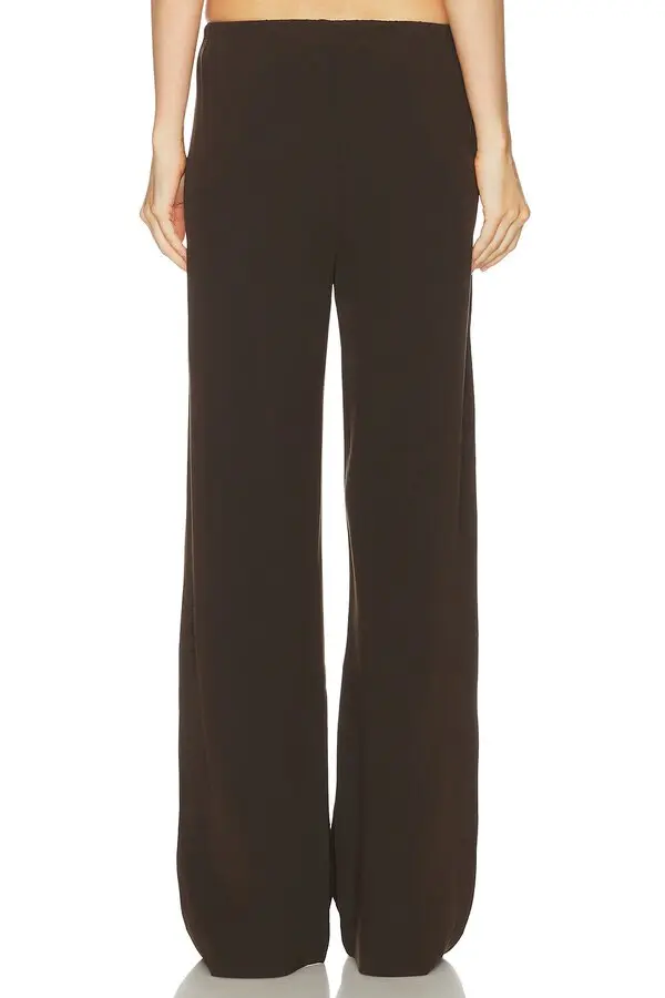 EAVES Loretta Crepe Bias Pant In Chocolate - Ganache