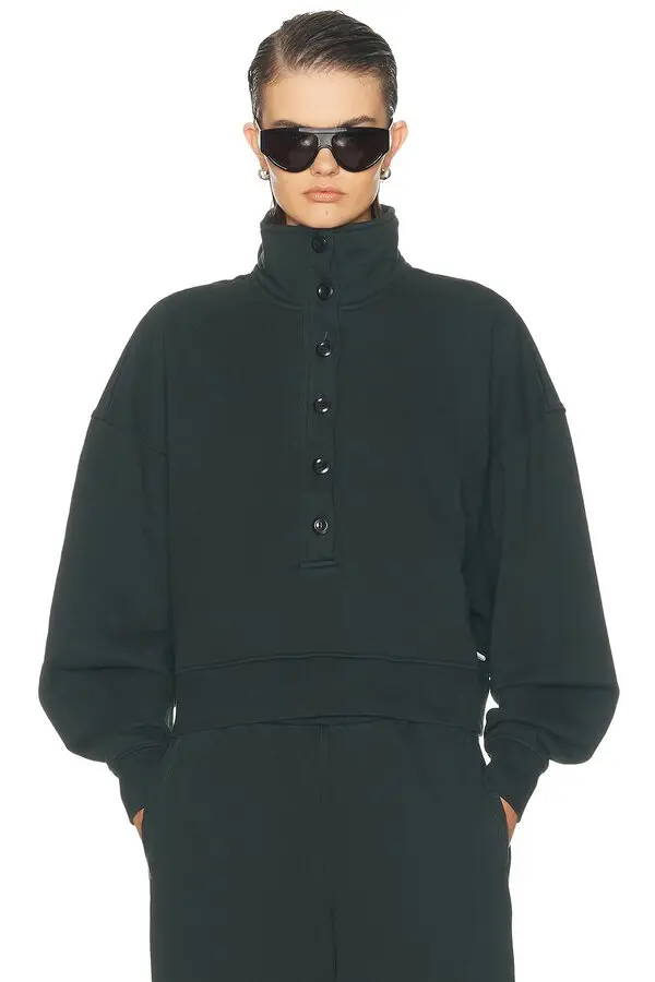 Citizens Of Humanity Mirelle Funnel Neck In Dark Green