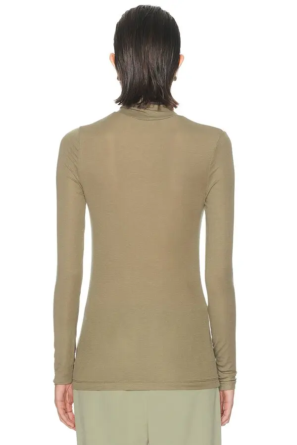 AGOLDE Pascale Turtleneck Top In Sage - Canopy
