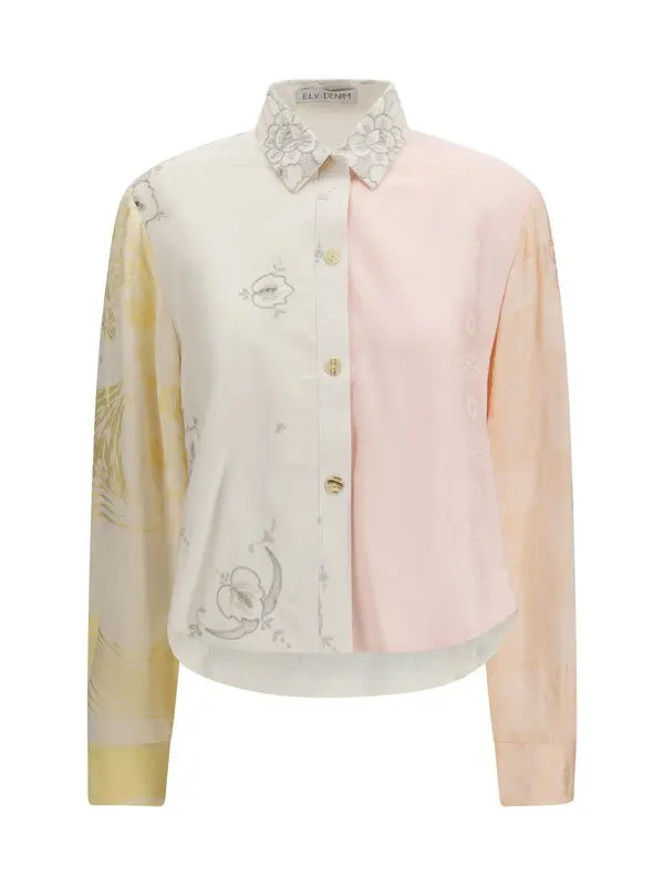 E.L.V. DENIM Emilie Embroidered Shirt