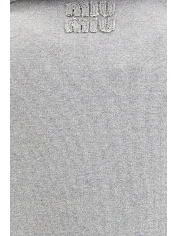 Miu Miu Sweatshirt With Oblique Zip Closure