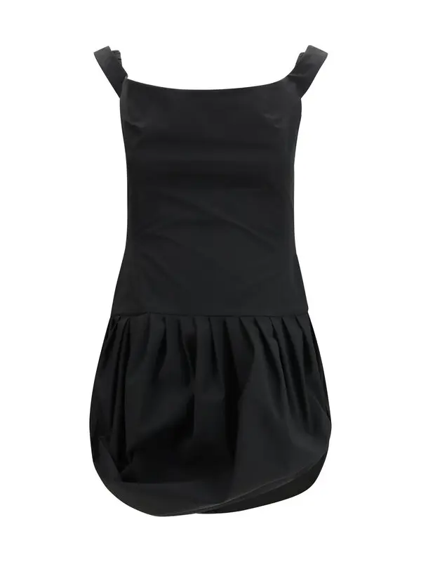 Magda Butrym Off-shoulder Puff Skirt Mini Dress - Black