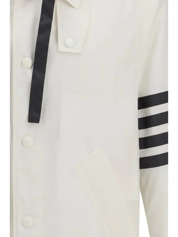 Thom Browne Unconstructed Hooded Bal Collar - White