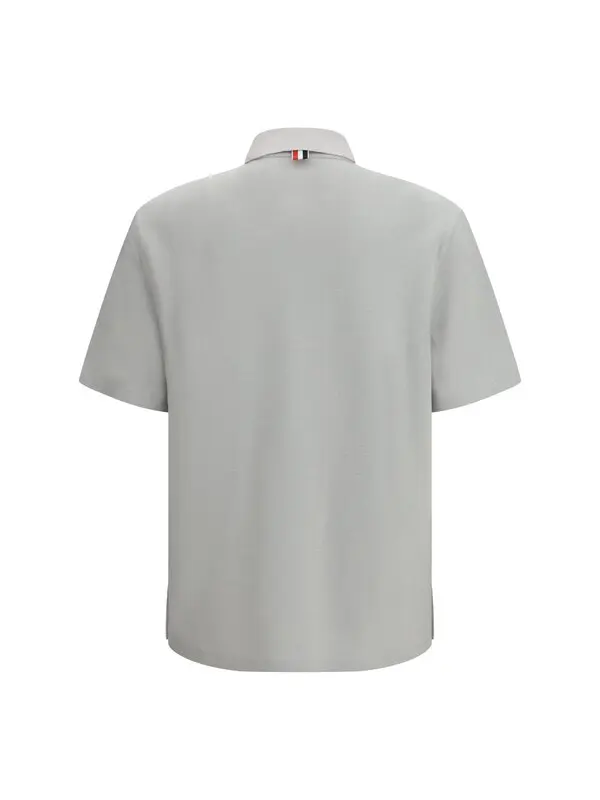 Thom Browne Short-sleeve Polo With Chest Pocket