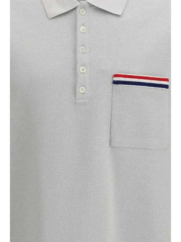 Thom Browne Short-sleeve Polo With Chest Pocket