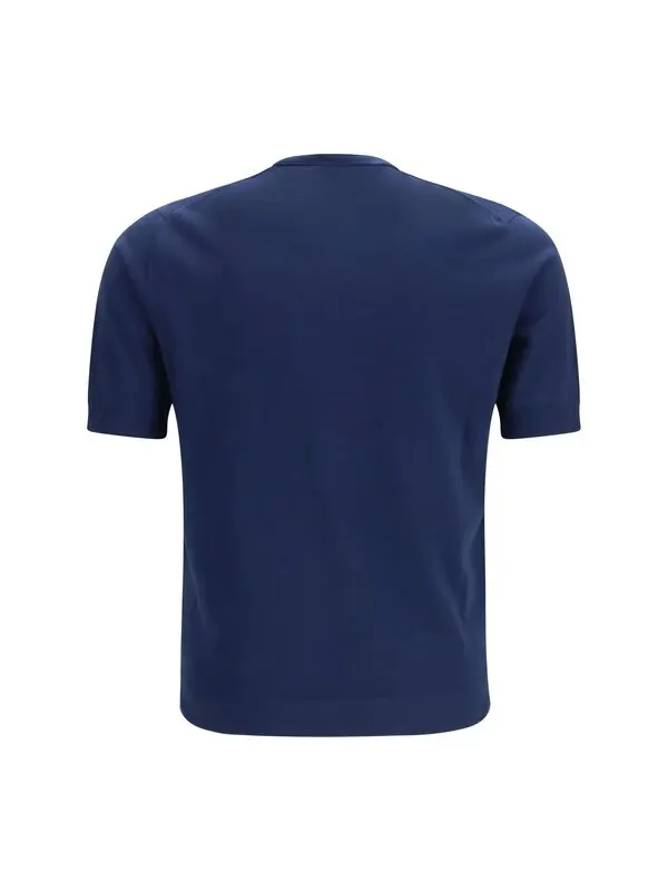 Prada C-neck Knit In Cotton - Blue
