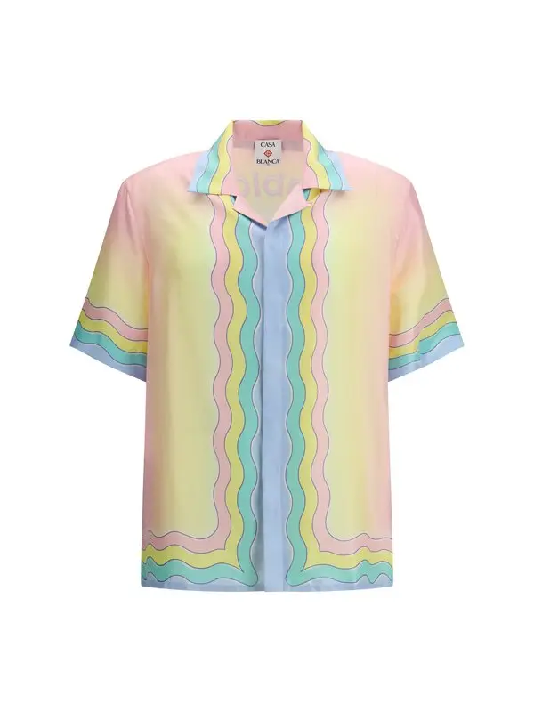 Casablanca All-over Monogram Jacquard Pattern Polo Shirt