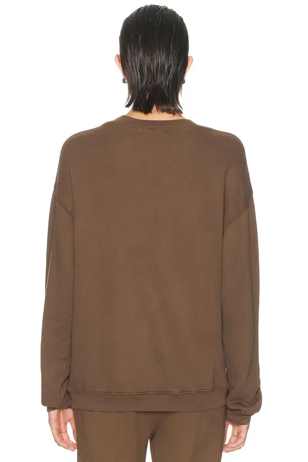 Eterne Oversized French Terry V Neck Sweatshirt