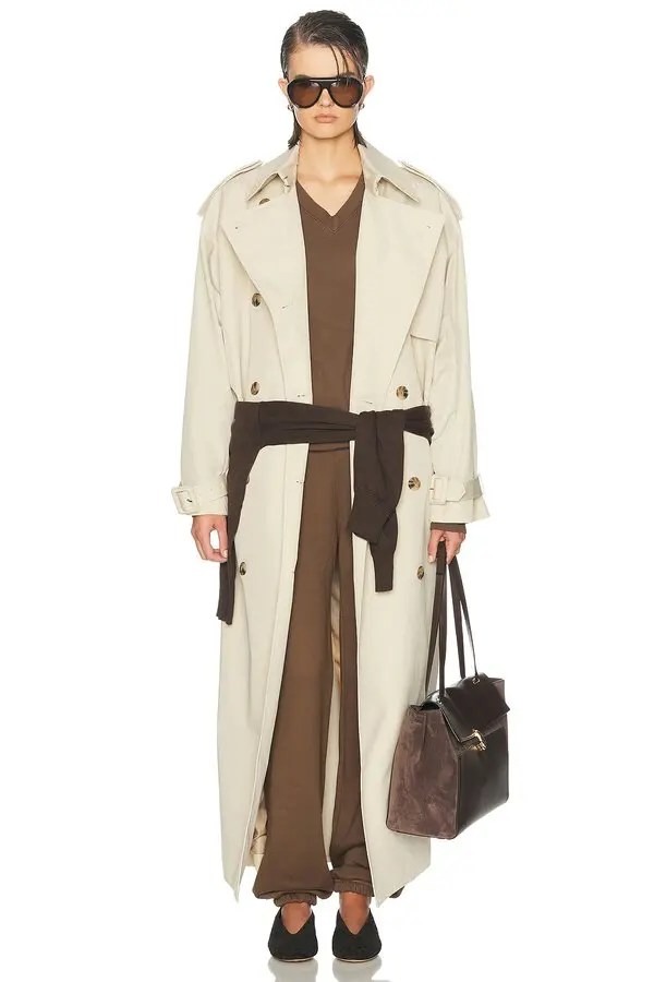 Eterne Oversized French Terry V Neck Sweatshirt