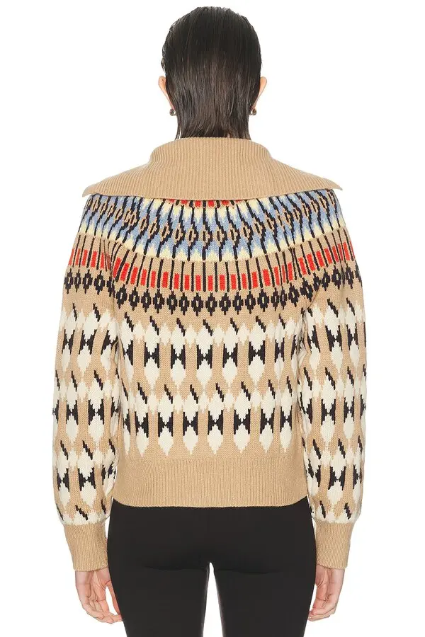 Polo Ralph Lauren Turtleneck Cardigan In Cream