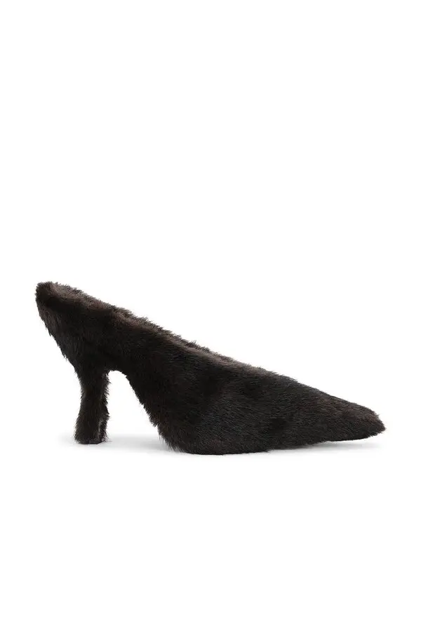 Alexander Wang Natasha 105mm Faux Fur Pump - Brown