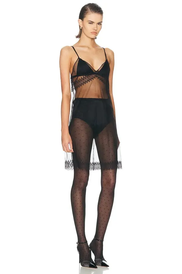 TOM FORD Stretch Tulle Cocktail Slip Dress