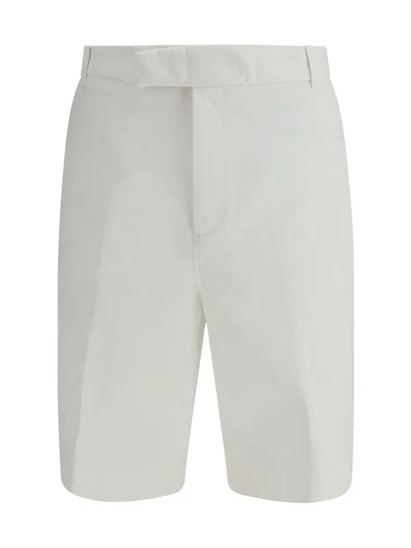 Thom Browne Typewriter Cloth Utility Chino Shorts - White