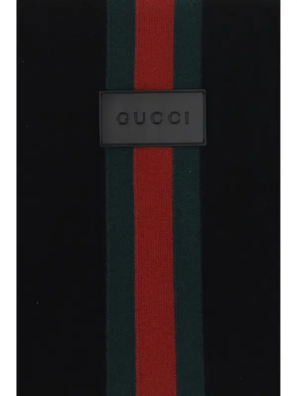Gucci Wool Scarf With Web Stripe